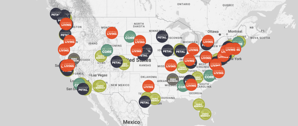 Our Living Future Projects Map - International Living Future Institute